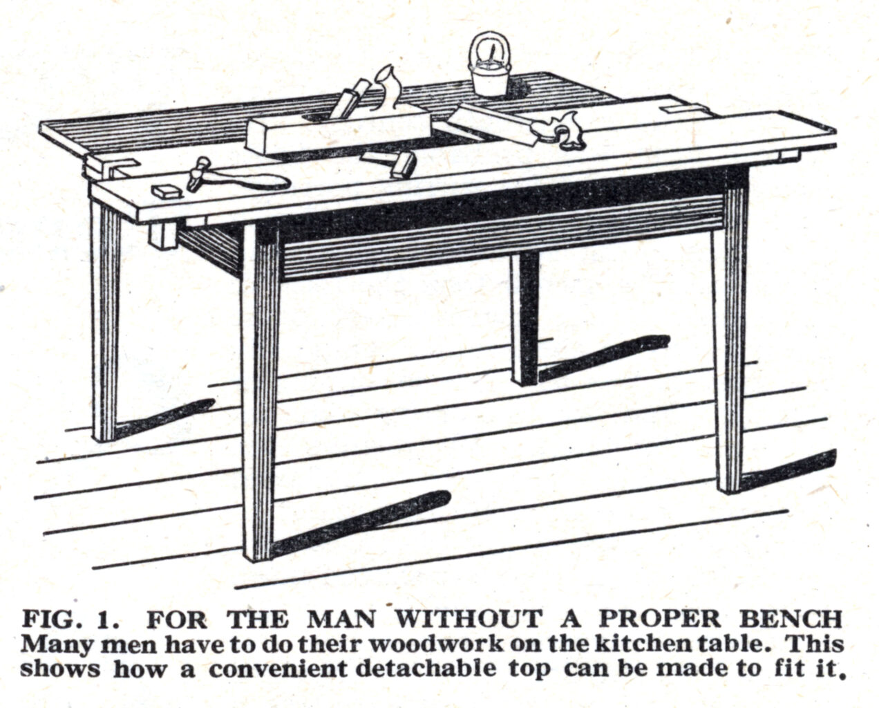 Kitchen Table Workbench from The Woodworker - Lost Art Press