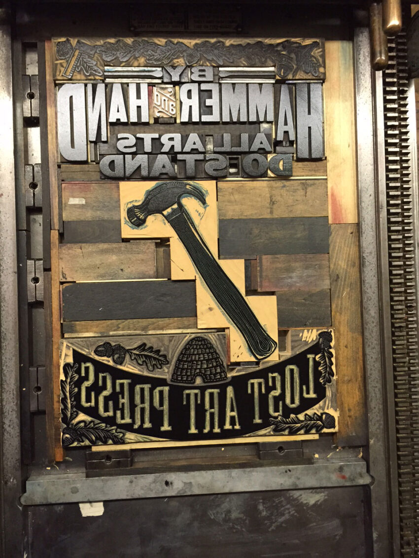 The Hammer Poster: From LAP and Steam Whistle Letter Press - Lost Art Press