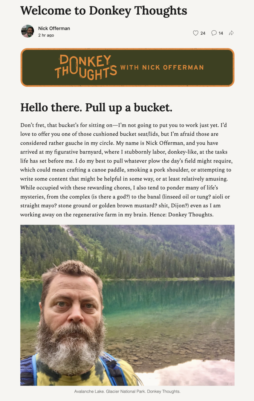 Nick Offerman, 'Donkey Thoughts' - Lost Art Press
