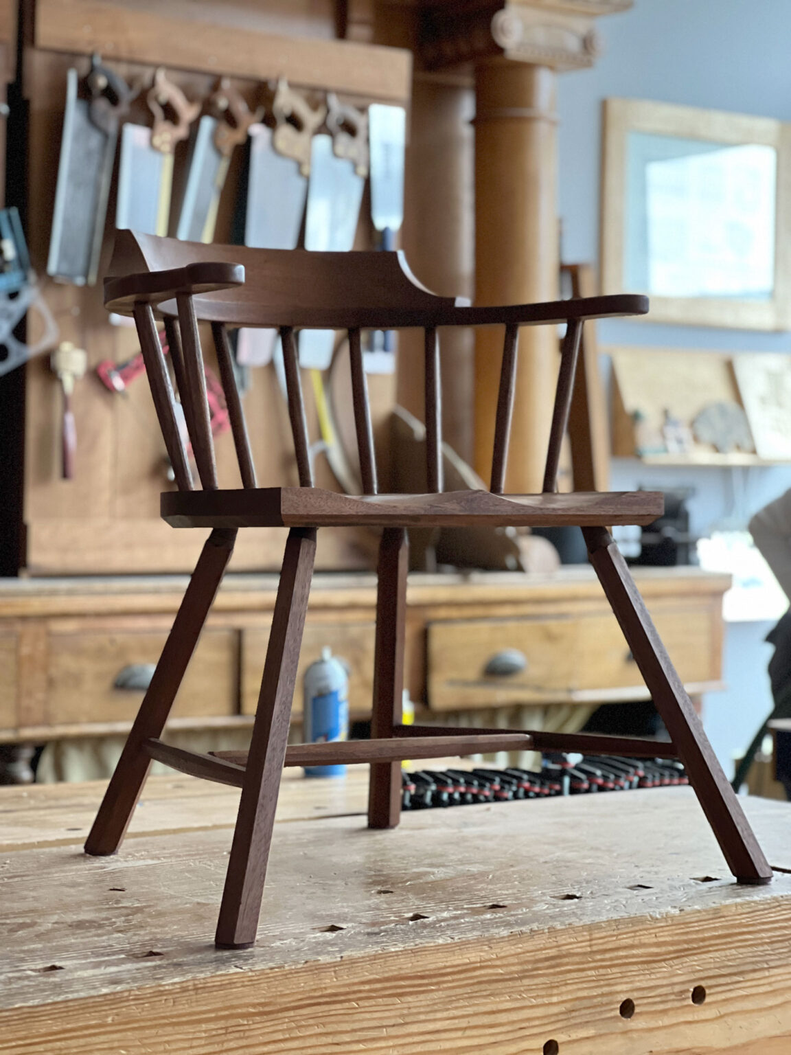 For Sale: Mahogany Low-back Stick Chair - Lost Art Press