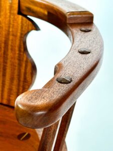 For Sale: Hobbit Chair in Mahogany With Stretchers - Lost Art Press