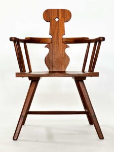 For Sale: Hobbit Chair in Mahogany With Stretchers - Lost Art Press