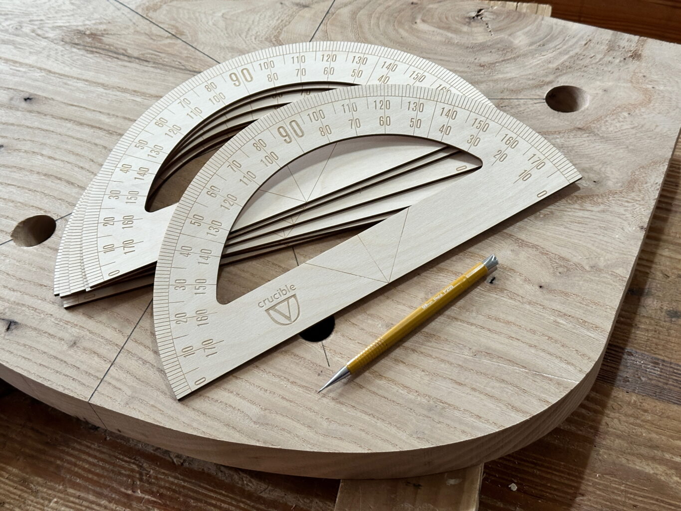 Crucible Big Protractors – Now in Wood (and Less Expensive) - Lost Art ...